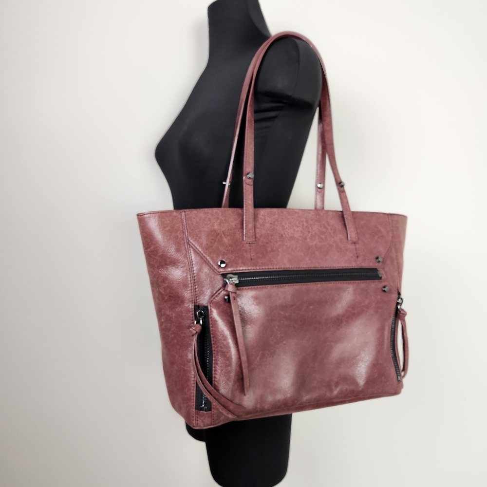 Botkier Burgundy Leather Tote Bag - Gem